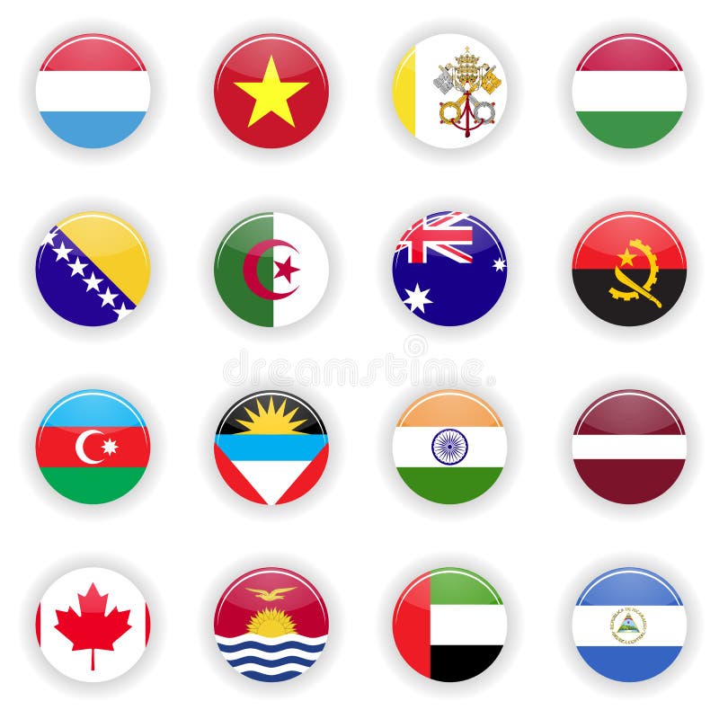 Flags set of the world stock illustration. Illustration of algeria ...