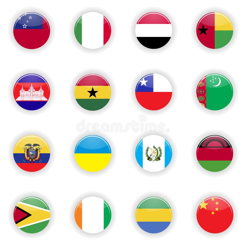200 Flags set of the world stock vector. Illustration of america - 75599725