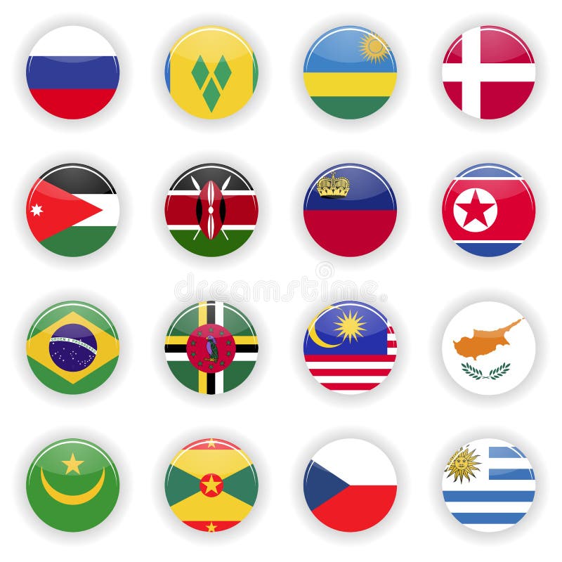 200 Flags set of the world stock vector. Illustration of america - 75599725