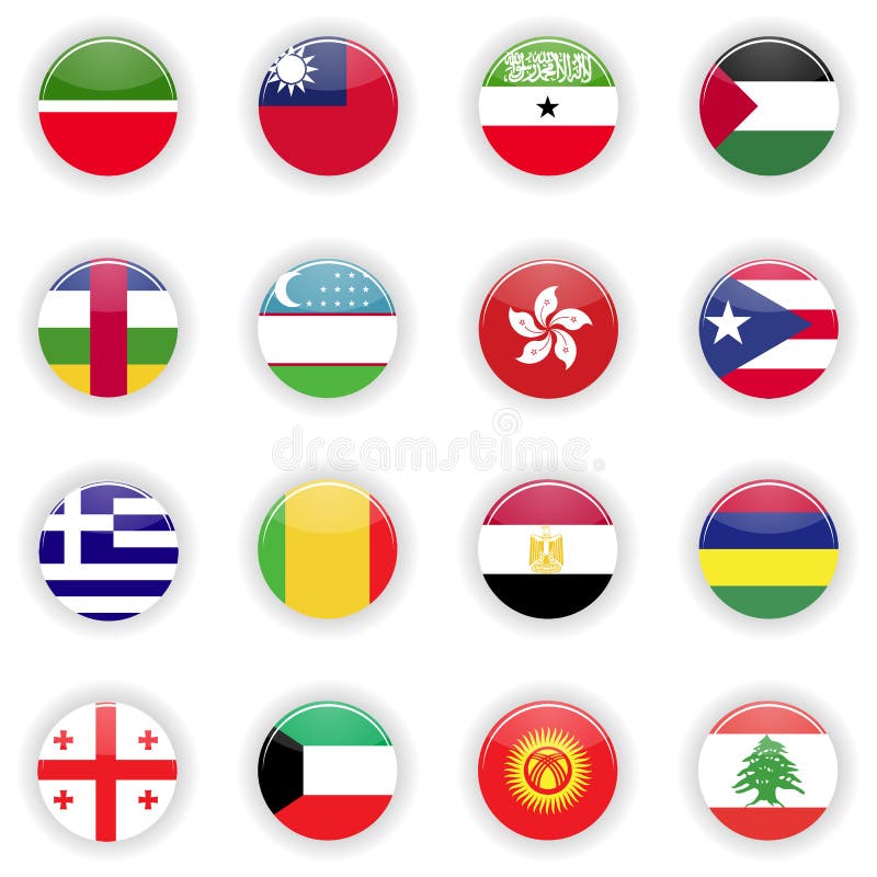 Flags set of the world stock vector. Illustration of palestine - 75641876