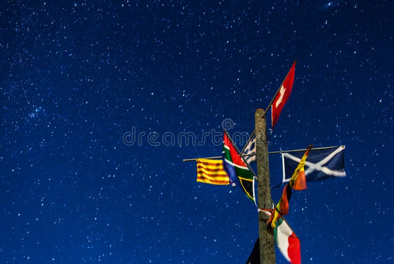 Flags and Stars stock photo. Image of flags, night, starry - 27890806