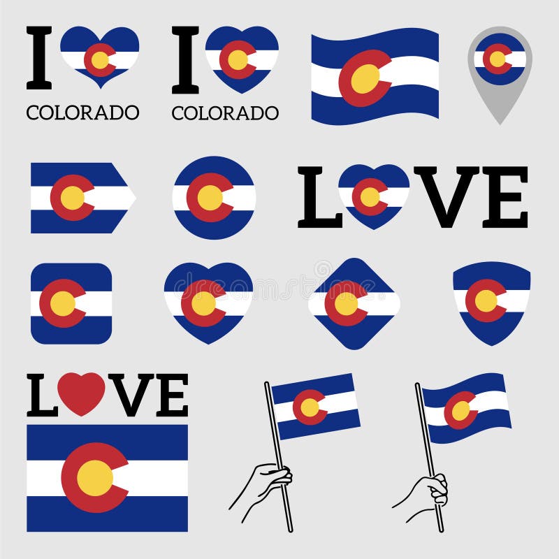 Denver with Colorado flag stock vector. Illustration of denver - 4649347
