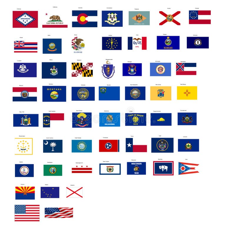 Flags States Vector Format Stock Illustrations – 205 Flags States ...