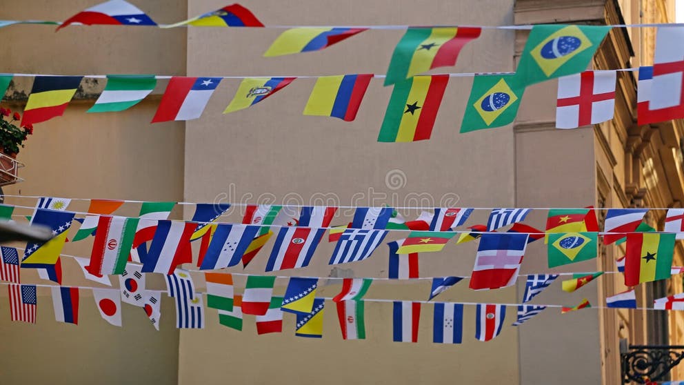 Flags at Strings stock photo. Image of switzerland, national - 289556316