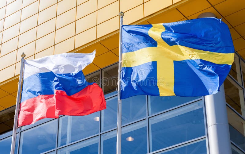 Flags of Sweden and Russia Waving Against IKEA Store Editorial Stock ... Flags of Sweden and Russia Waving Against IKEA Store Editorial Stock ...