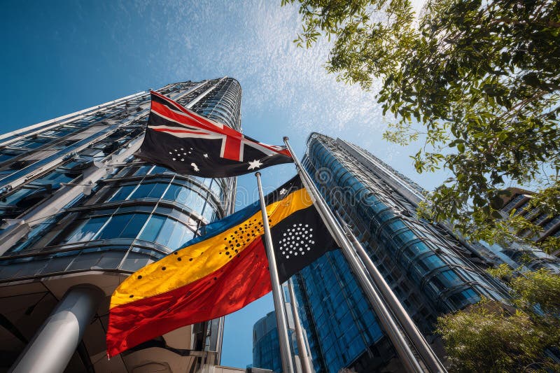 Flags Symbolizing Indigenous Unity Stock Illustration - Illustration of ...