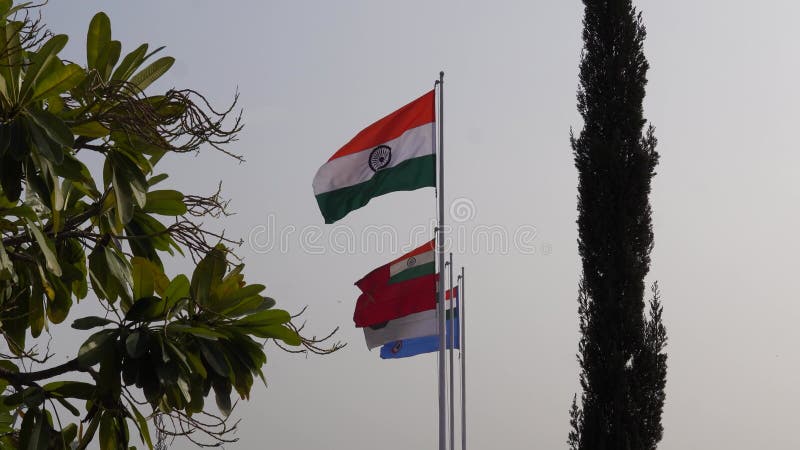 Flags of the Three Armed Forces of India at India Gate National War ...