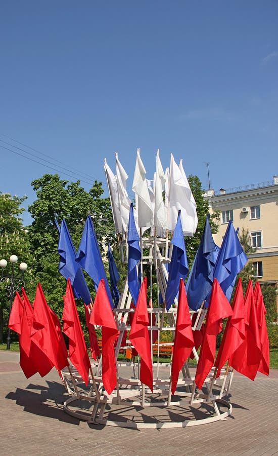 The flags of three colours stock photo. Image of spring - 92997284