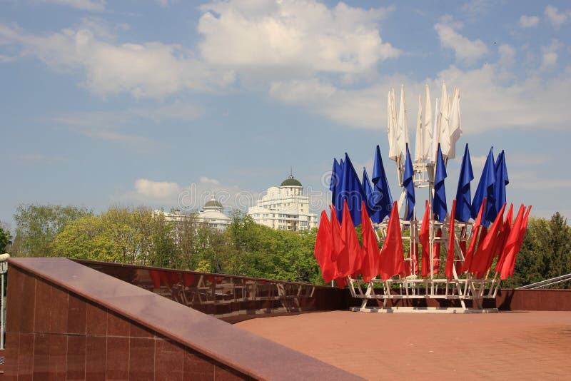 The flags of three colours stock photo. Image of spring - 92997284