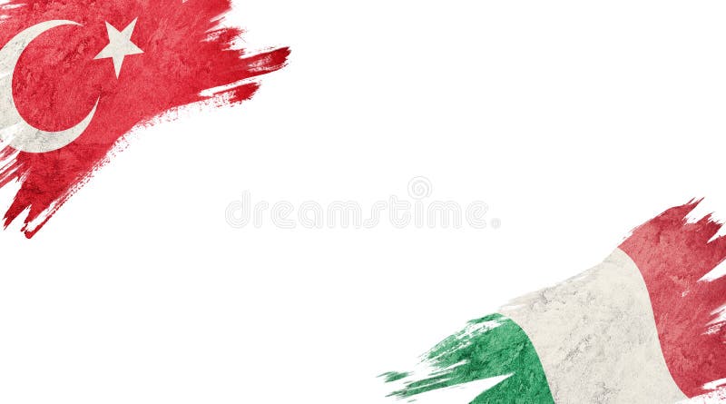 Flags of Turkey and Italy on White Background 库存图片 - 图片 包括有 国际, 意大利 ...