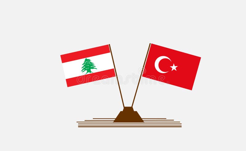 Lebanon and Turkey Turkish Flags, Obsolete Torn Weathered, Crisis ...