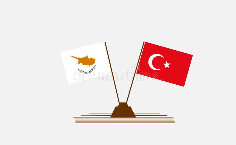 Flags of Turkey and Cyprus . Partnership. Background and Illustrations ...
