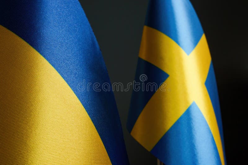 Flags of Ukraine and Sweden Side by Side. Stock Image - Image of flag ...