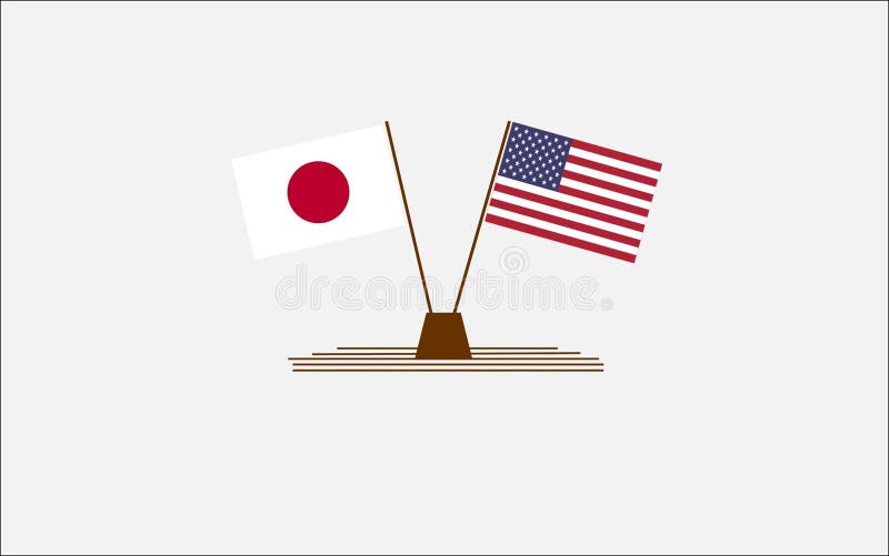 Flags of USA and Japan . Partnership. Background and Illustrations ...