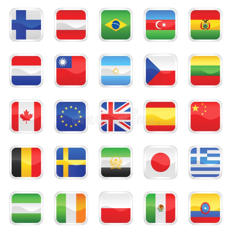 Flags vector 1 stock vector. Illustration of canada, azerbaijan - 5873901