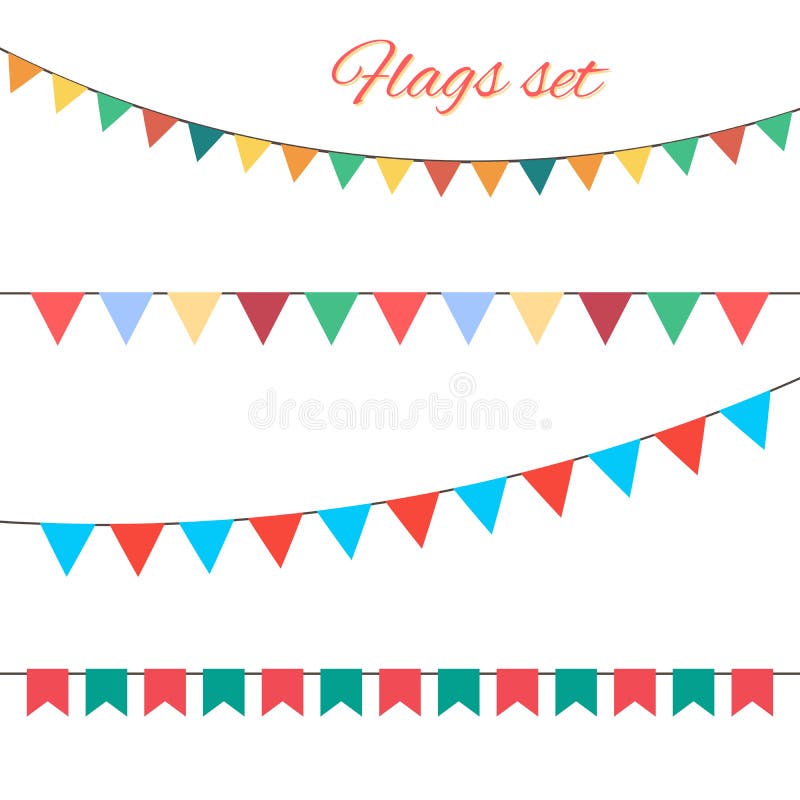 Flags Vector Set for Your Birthday Design. Stock Vector - Illustration ...