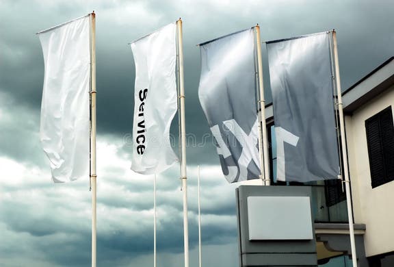 Flags on the wind stock image. Image of advertising, dramatic - 932637
