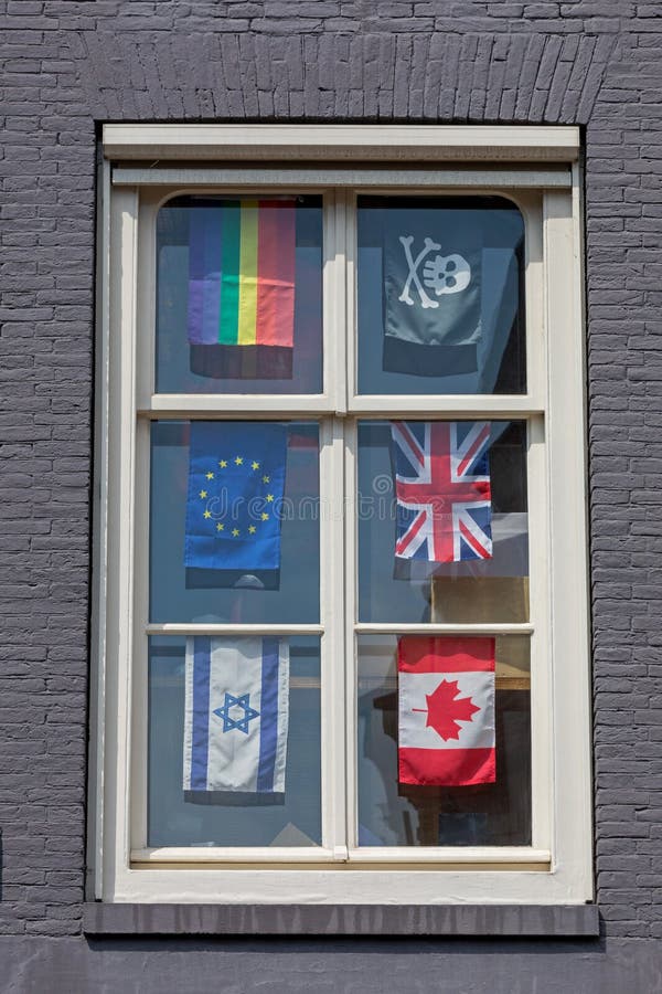 Flags Window stock image. Image of hanging, flags, union - 161274605