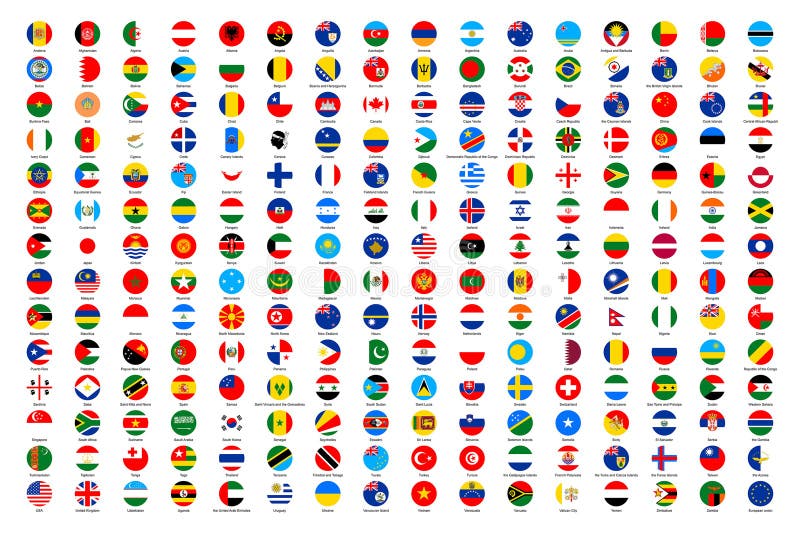 Flags of the world stock vector. Illustration of sticker - 344205450