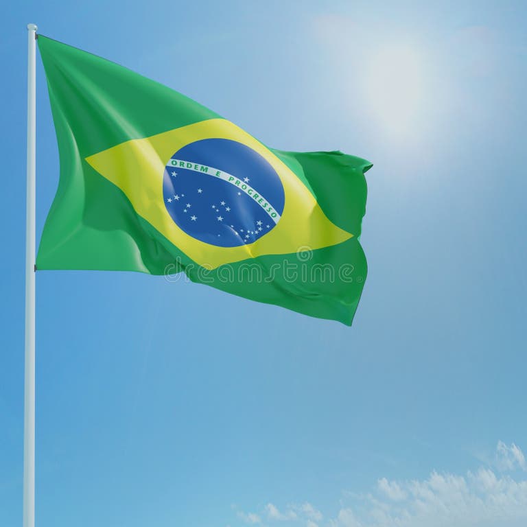 Flags of the World, with Blue Sky Stock Illustration - Illustration of ...