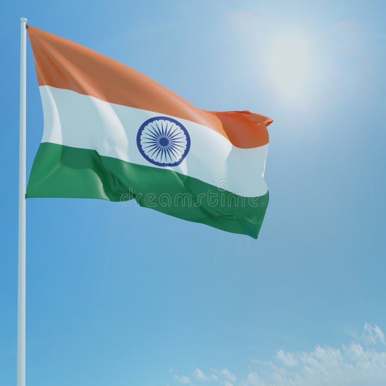 Flags of the World, with Blue Sky Stock Illustration - Illustration of ...