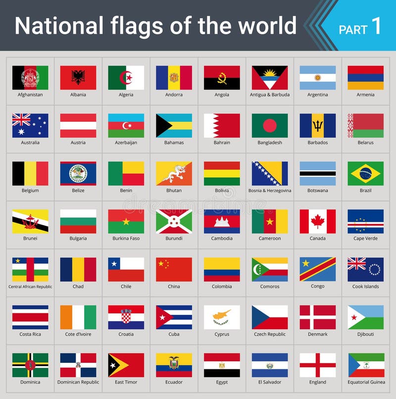 Flags of the World. Collection of Flags - Full Set of National Flags ...