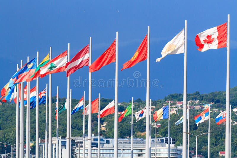 Flags of the world stock image. Image of diplomacy, earth - 95615915