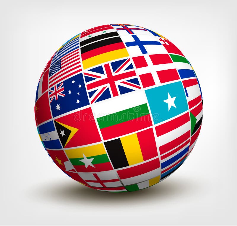 Flags of the World in Globe. Stock Vector - Illustration of australia ... Flags of the World in Globe. Stock Vector - Illustration of australia ...