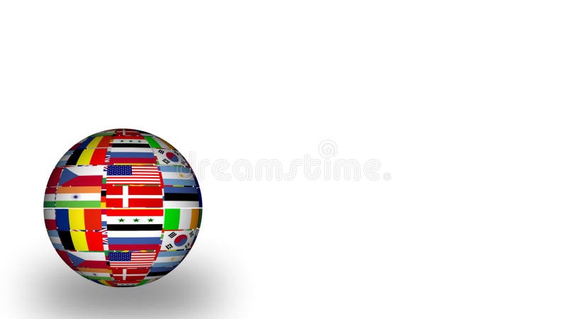 3d World Flag Globe Animation Stock Footage - Video of animation ...