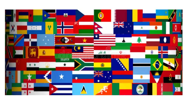 Flags of the World Rotate. 3d Animation. Unique Video Stock Video ...