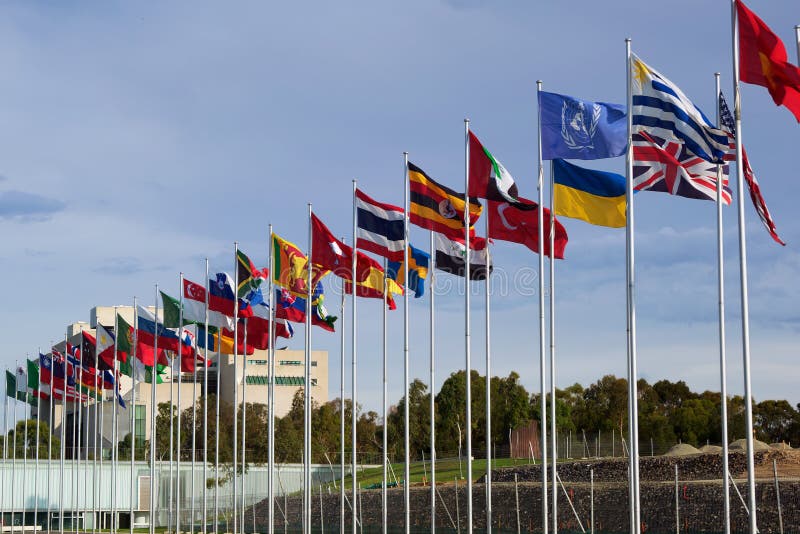 Flags of the world in row stock image. Image of global - 4564865