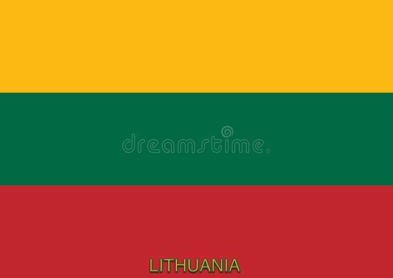 Flags of the World for School with Name Republic of Lithuania Stock ...