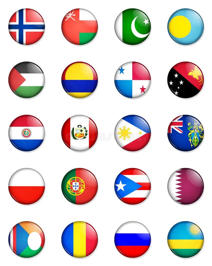 Flags of the world 10 stock illustration. Illustration of patriotic ...
