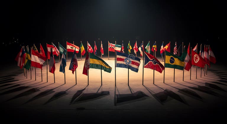Flags of the World, Unity and International Cooperation Stock ...