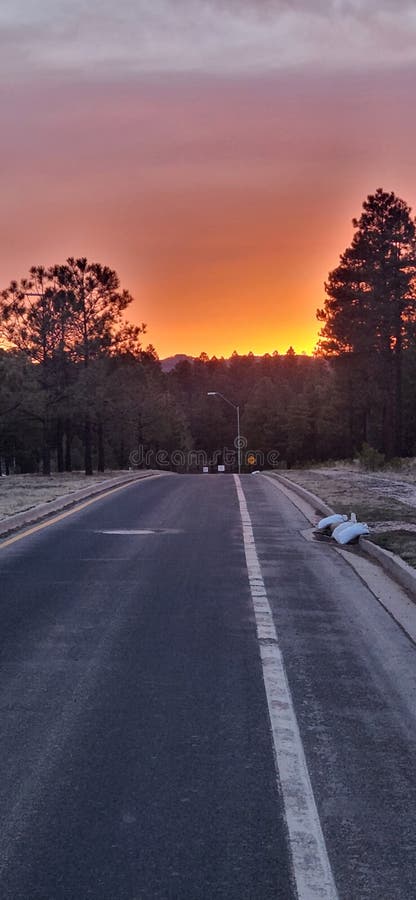 Flagstaff Arizona sunset stock image. Image of nature - 244223109