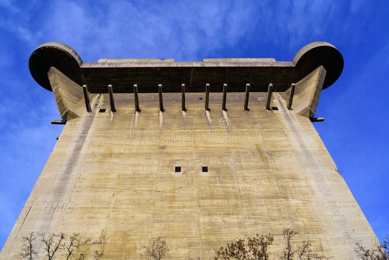 Flak-bunker in the Park Augarten Stock Image - Image of medieval, stone ...