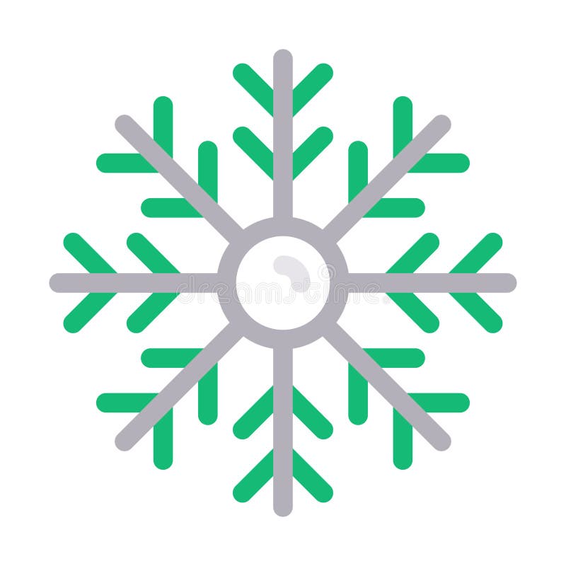 Flake Colour Line Vector Icon Stock Vector - Illustration of frozen ...