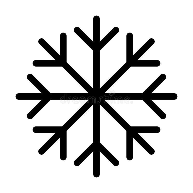 Flake Vector Thin Line Icon Stock Vector - Illustration of snowflake ...