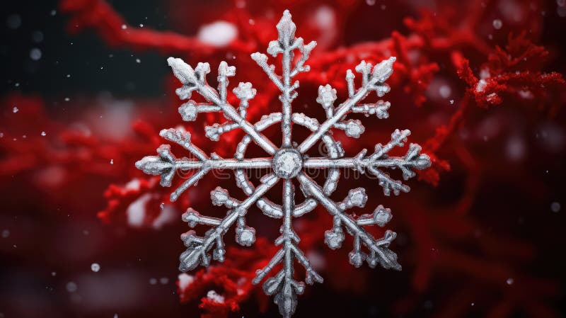 Flake red snow background stock illustration. Illustration of winter ...