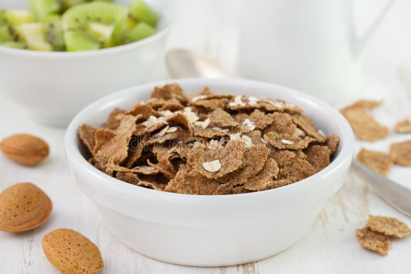 Flakes in bowl stock image. Image of bowl, food, cereals - 35386661