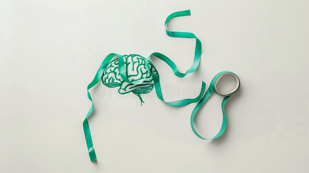 Flakes and Brain on the Sheet Stock Photo - Image of psychology ...