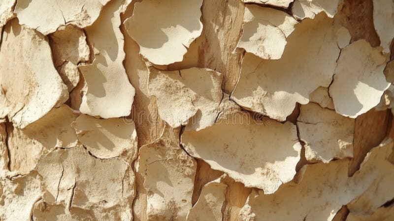 Flaking Beige Tree Bark Texture Close Up Stock Illustration ...