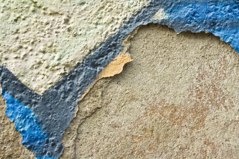 Flaking Coloured Plastering Stock Photo - Image of cement, wall: 18358954
