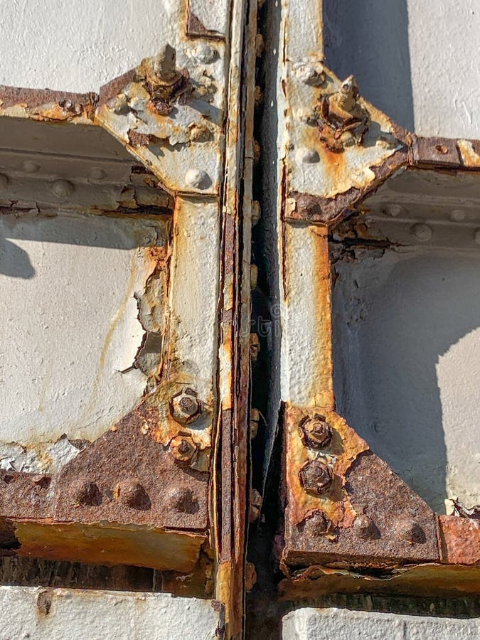 Flaking Cracking Rustic Old Metal Background and Rust Stock Photo ...