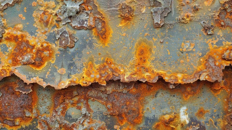 Flaking Framework Closeup of a Rusty Metal Bar Shows Flakes of Rust ...