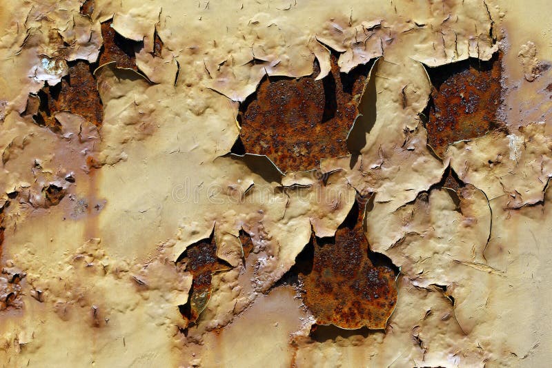 Flaking Paint from the Metal Surface Stock Photo - Image of rough ...