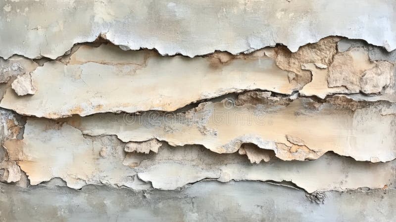 Flaking Paint Reveals Aged Weathered Wall Texture Stock Illustration ...