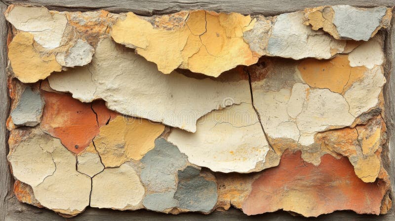 Flaking Paint Reveals Multicolored Layers of Aged Wall Stock ...