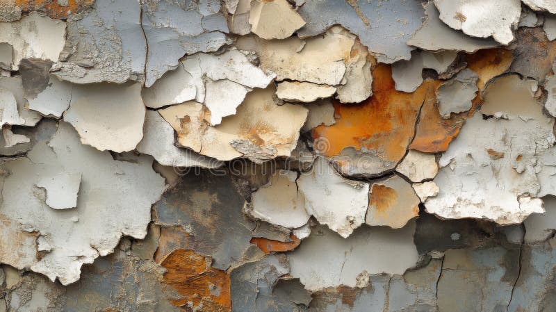 Flaking Paint Reveals Rusted Metal Underneath Stock Illustration ...