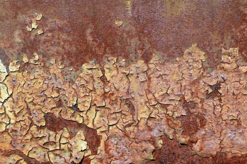 Flaking Paint from the Rusty Metal Surface Stock Photo - Image of scale ...
